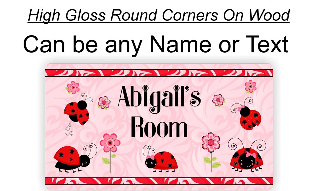 Bedroom Room Door Sign Plaque Ladybird, Ladybugs Theme - Etsy
