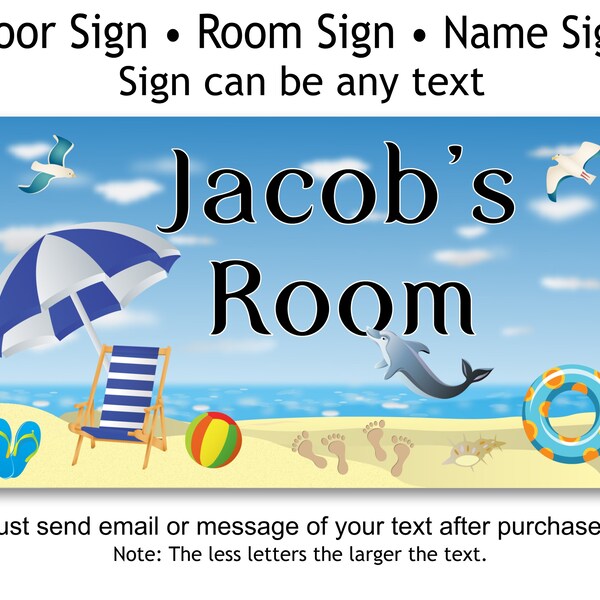 Beach Theme Name Plaques - Etsy
