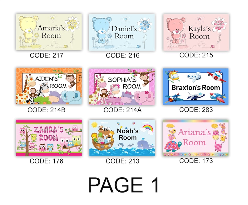 Room Door Signs Plaques for Kids or Child Bedroom, Personalised With ...