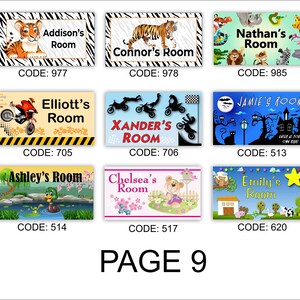 Room Door Signs Plaques for Kids or Child Bedroom, Personalised With ...
