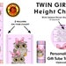 Height Chart for Baby Twin Girls or Girl Sisters New Born - Etsy