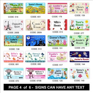 Personalised Childs Bedroom Room Door Name Sign Plaque for Kids ...