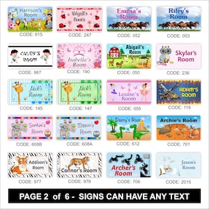 Personalised Childs Bedroom Room Door Name Sign Plaque for Kids ...