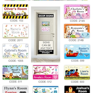 Personalised Childs Bedroom Room Door Name Sign Plaque for Kids ...