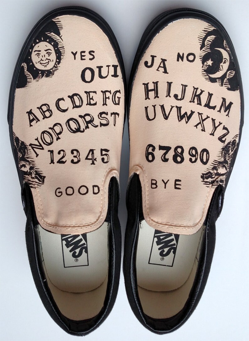 Ouija Board Hand Painted Shoes Custom Vans Slipons Goth Gift - Etsy