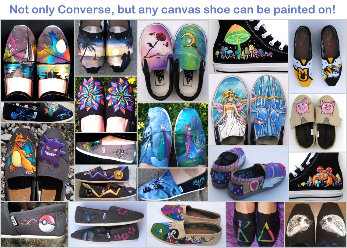 Custom Converse Painted Shoes Choose Your Design Hand Painted Converse ...