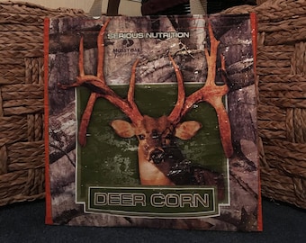 Recycled Repurposed Deer Corn Feed Bag GROCERY BAG Reusable | Etsy