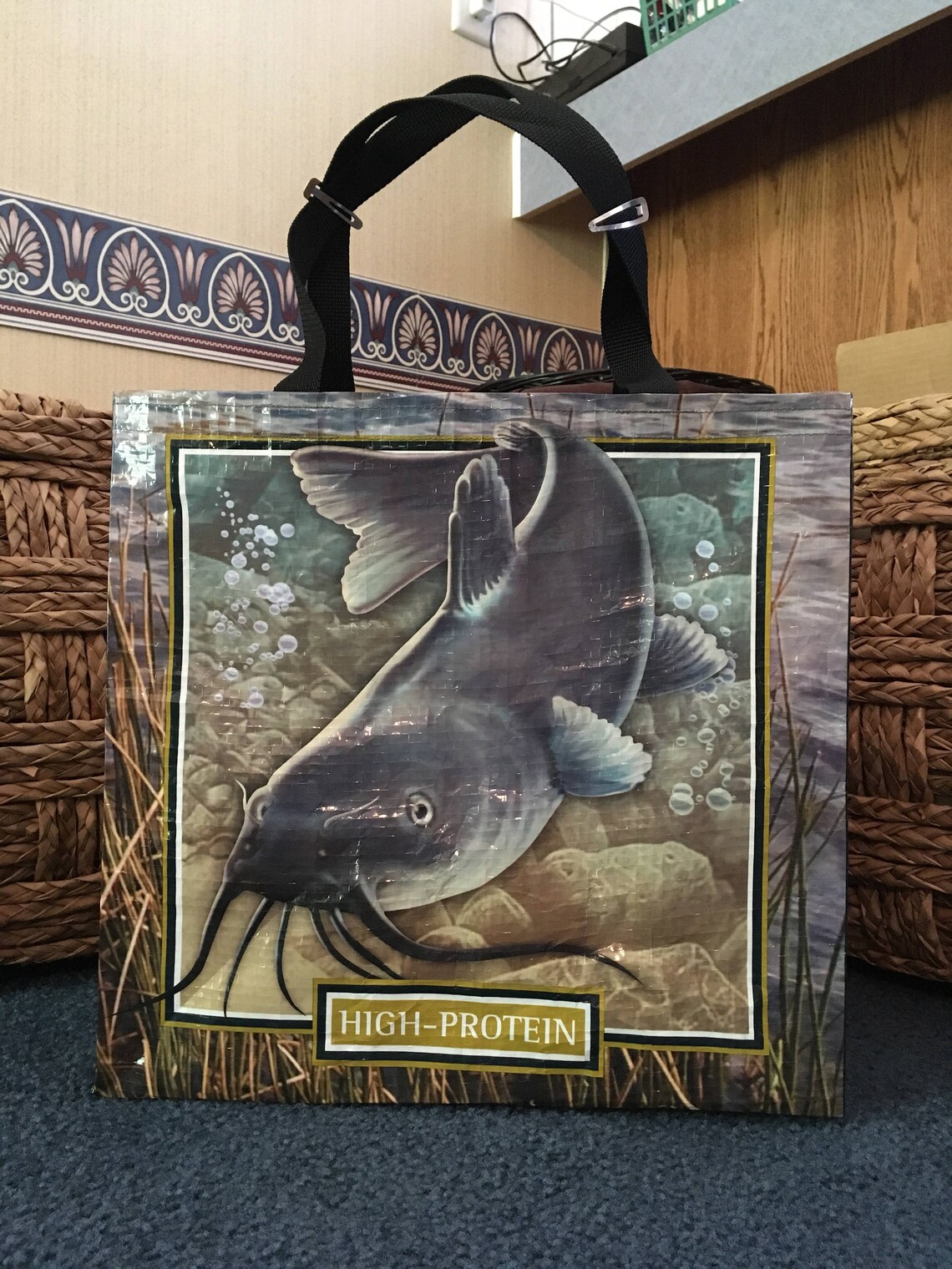 Recycled Repurposed Feed Bag Tote GROCERY BAG Reusable Bag - Etsy