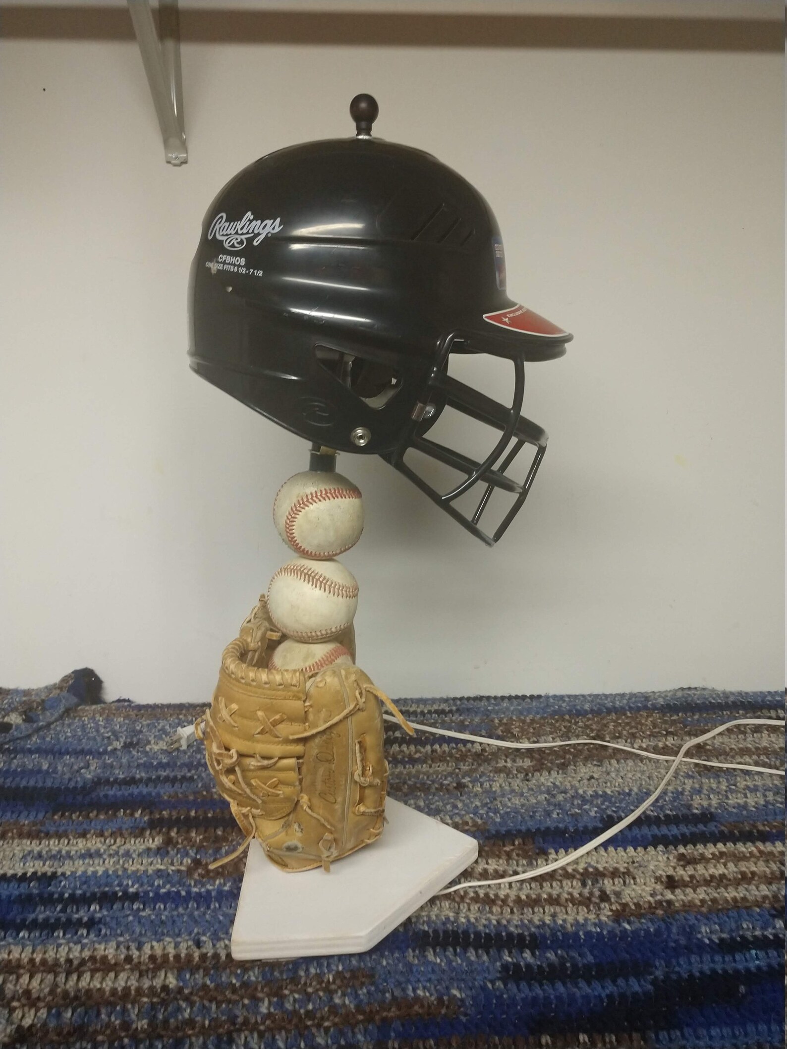 Softball Lamp With Game Used Equipment - Etsy