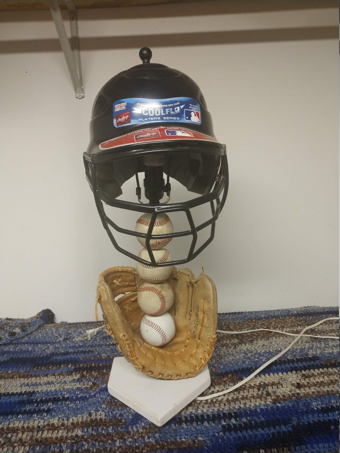 Softball Lamp With Game Used Equipment | Etsy