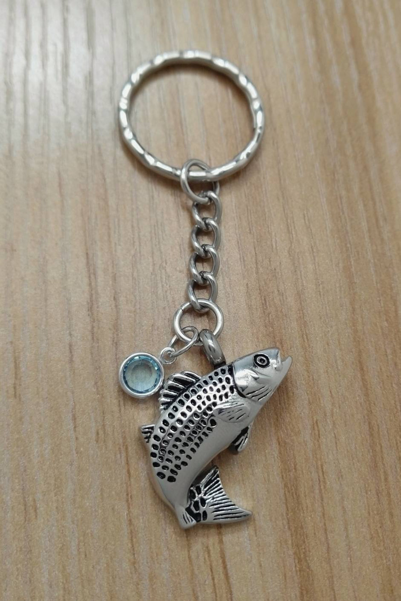 Memorial Urn Keychain Fish Locket Cremation Jewelry Fishing - Etsy