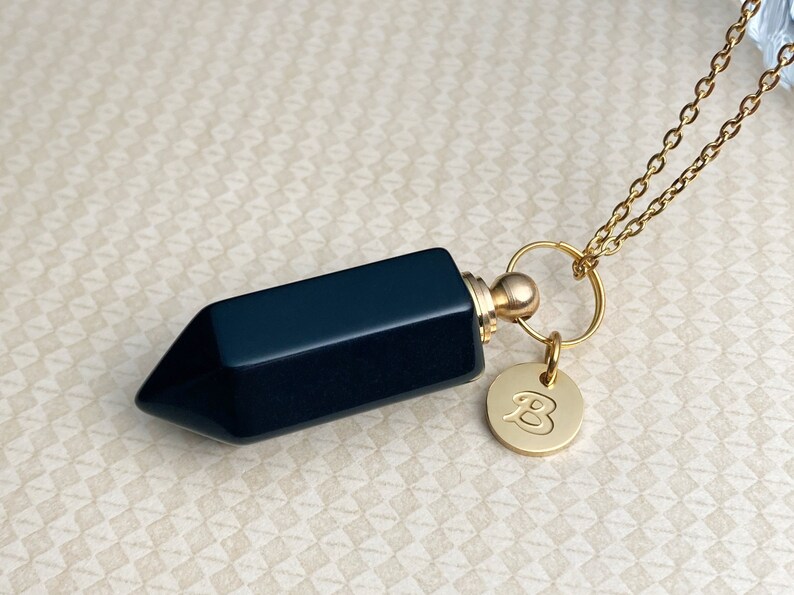 Obsidian Memorial Urn Jewelry, Cremation Necklace, Keepsake Locket ...