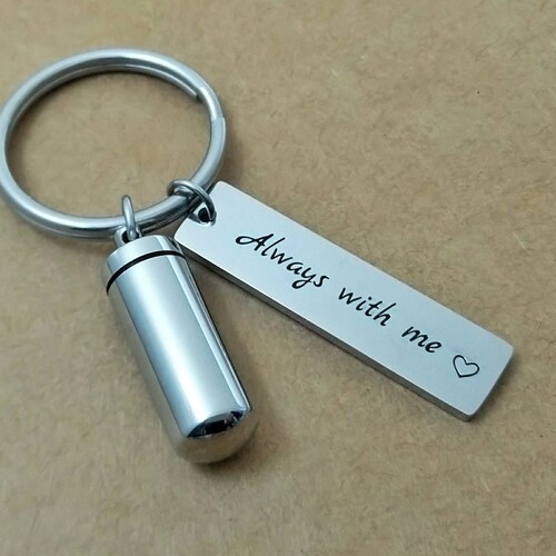 Cremation Keychain Cremation Jewelry Urn Keychain for Ashes | Etsy