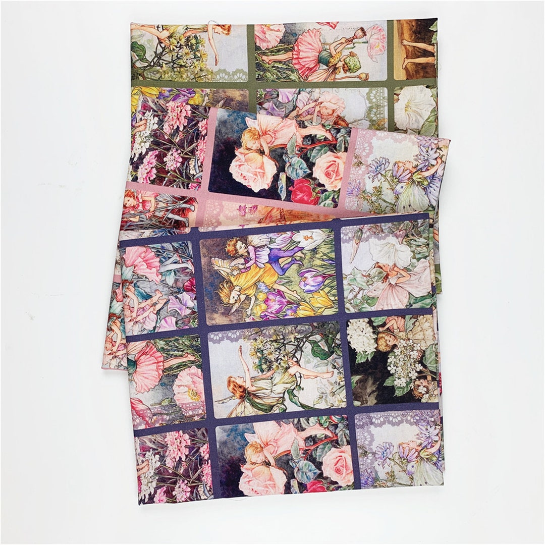 Fairy Fairies Floral Flower Fabric,home Decor/drapery/clothing/apparel ...