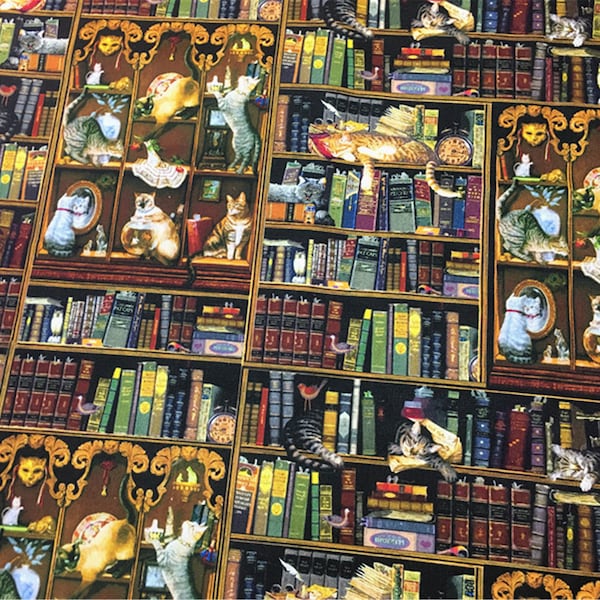 Library Book Fabric - Etsy