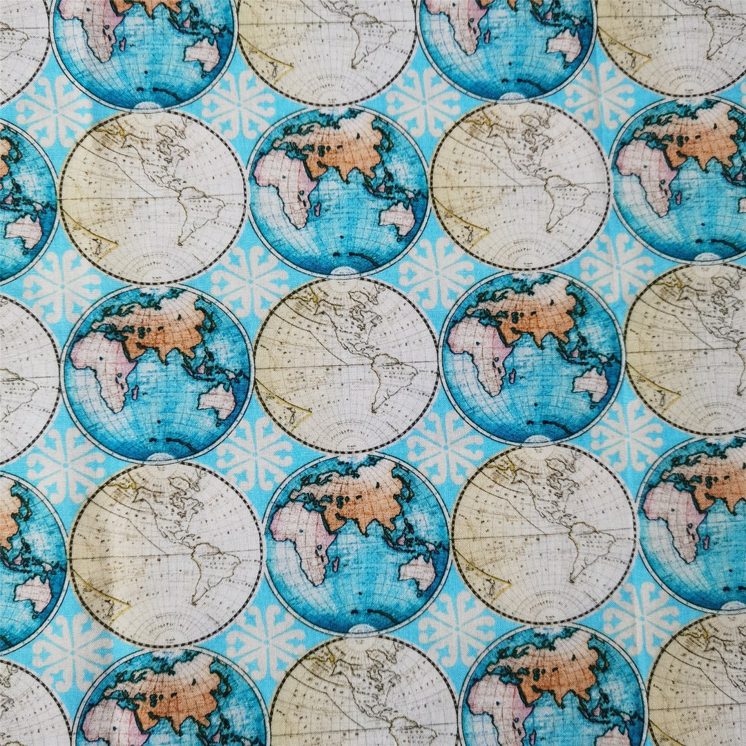 Map Fabric,world Map Fabric,quilting/upholstery/sofa/chair/cushion ...