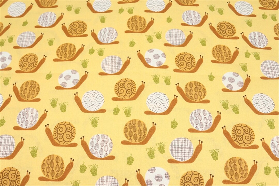 Snail Fabric by Half Yard - Etsy