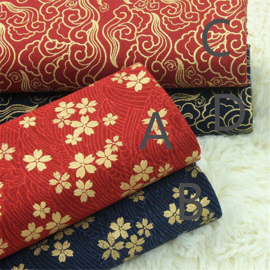 Japanese Sakura Fabric/japanese Clouds Fabric/cherry Blossom Fabric ...