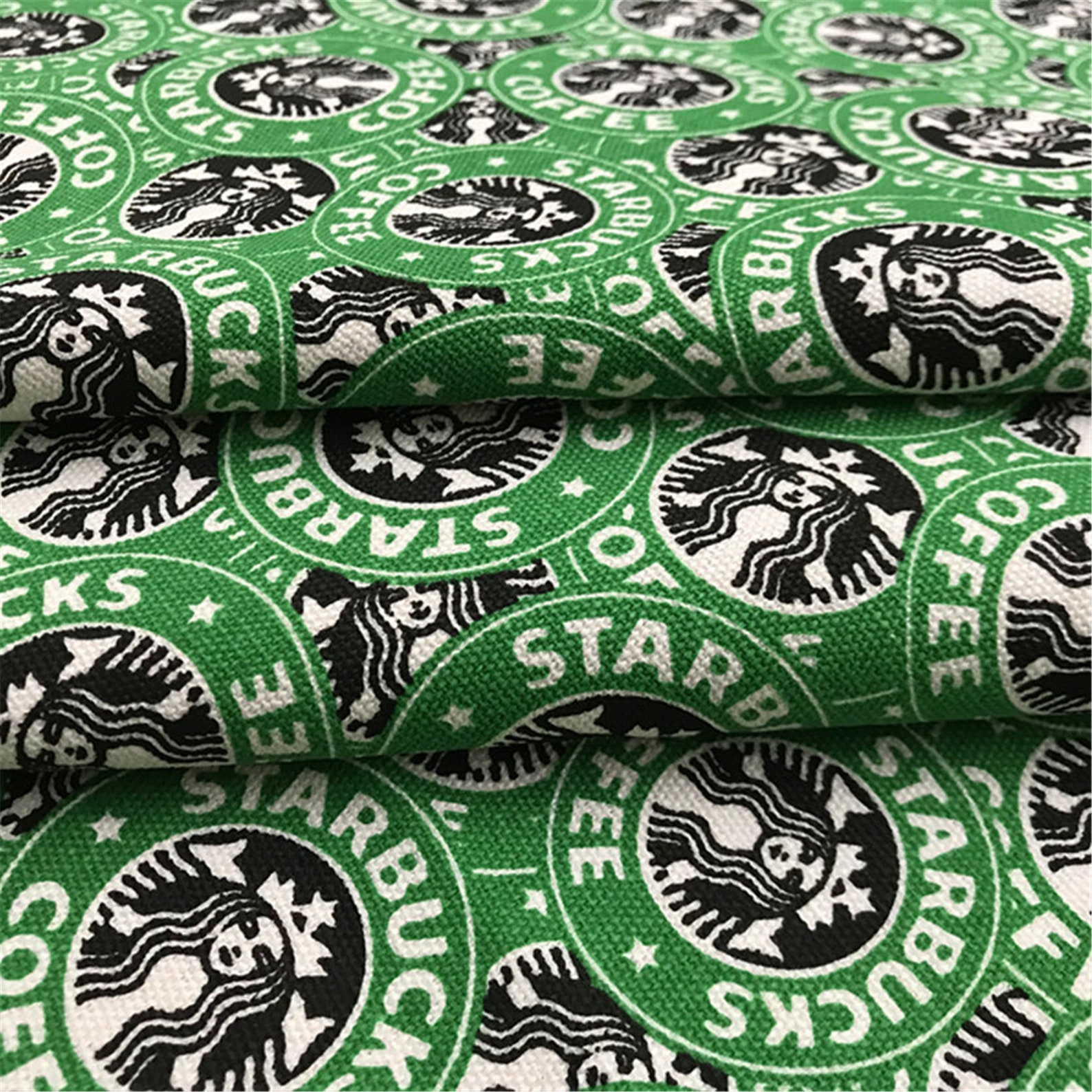 Starbucks FabricCoffee FabricCotton Polyester Thick Canvas | Etsy