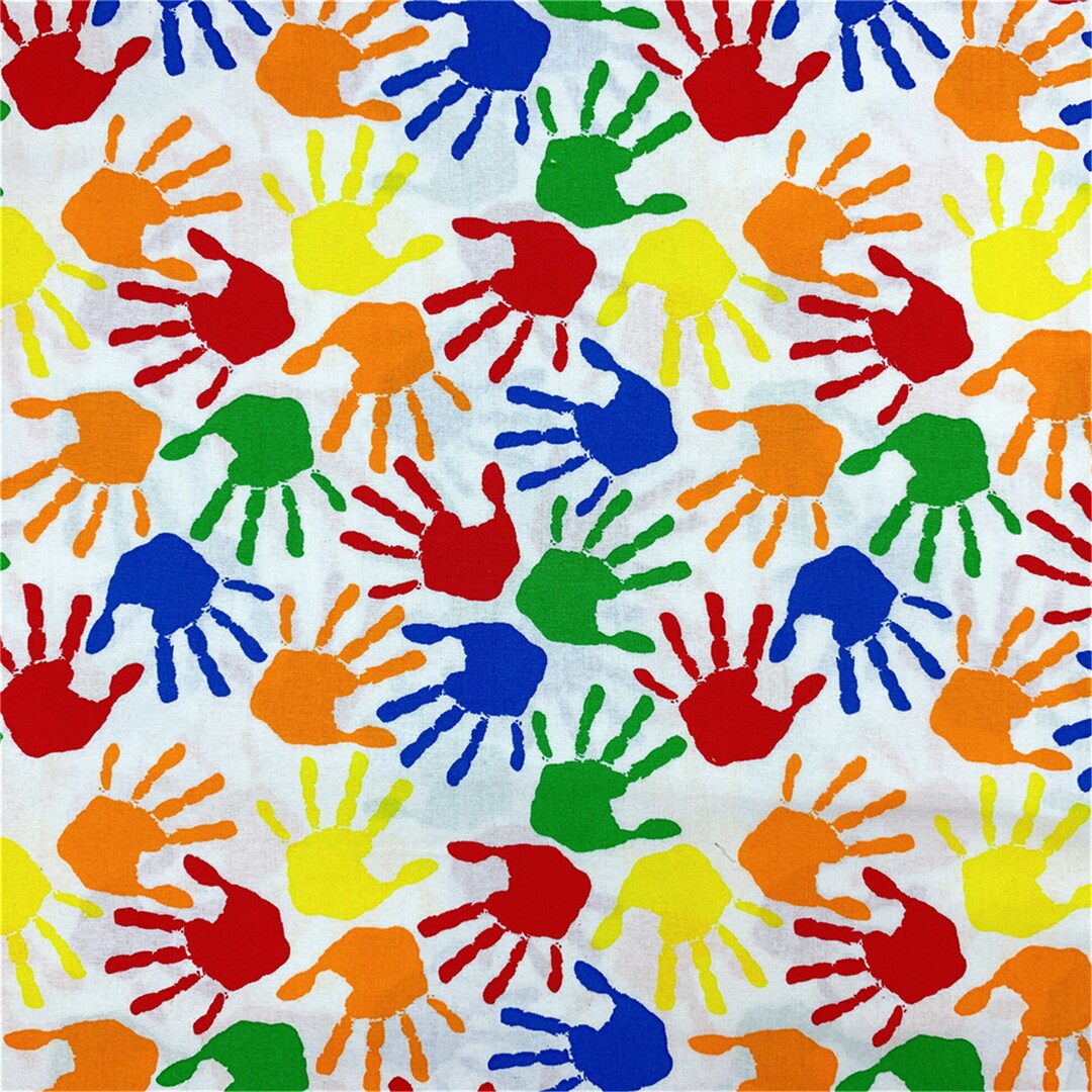 Colored Hand Print Fabric,quilting/upholstery/sofa/chair/cushion/pillow ...