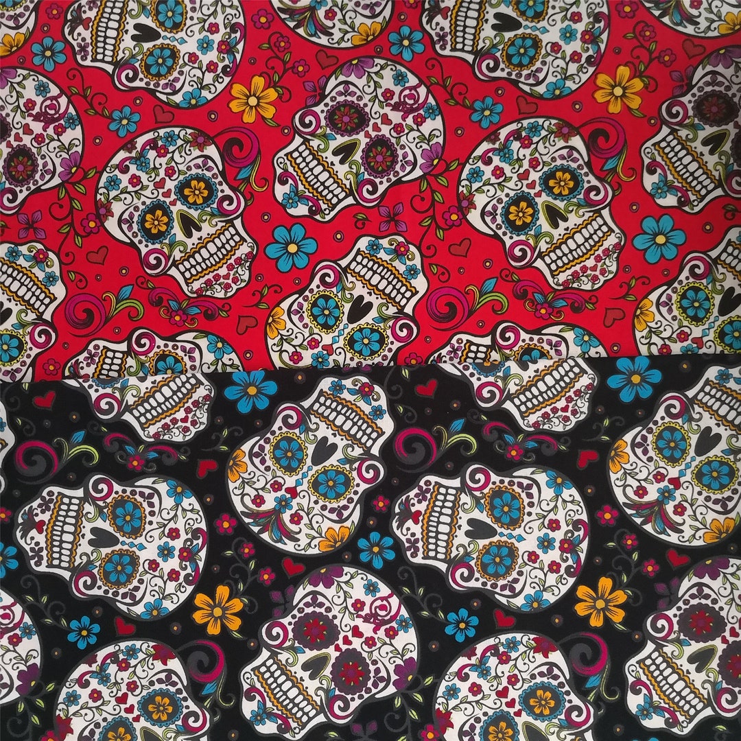 Skull Fabric,horror Fabric,skeleton Fabric,halloween Fabric,quilting ...