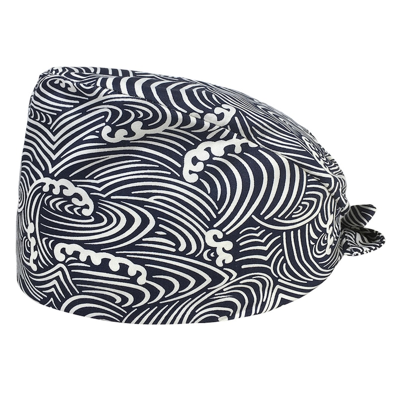 Unisex Surgical Hat,japanese Surgical Cap,waves Scrub Hat,seigaiha ...