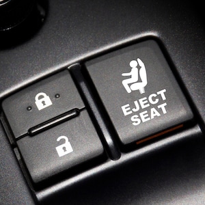 Eject Seat Decal for Blank Car Button Sticker, Car Accessories for ...