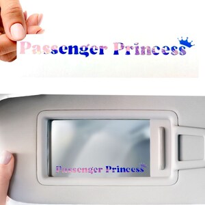 Passenger Princess Holographic Sticker, Car Decals for Woman, Car ...