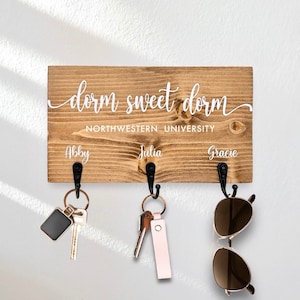 Personalized Dorm Sweet Dorm Key Holder for Wall, Dorm Decor for ...