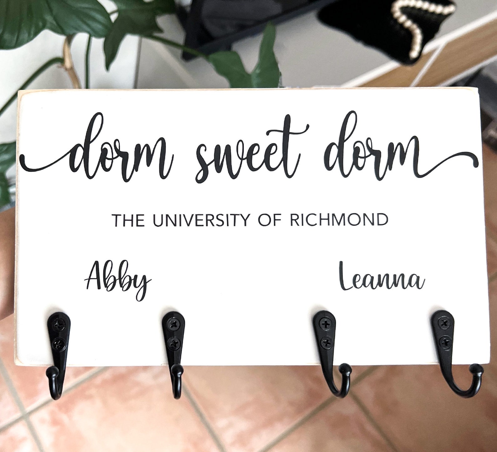 Personalized Dorm Sweet Dorm Key Holder for Wall, Dorm Decor for ...
