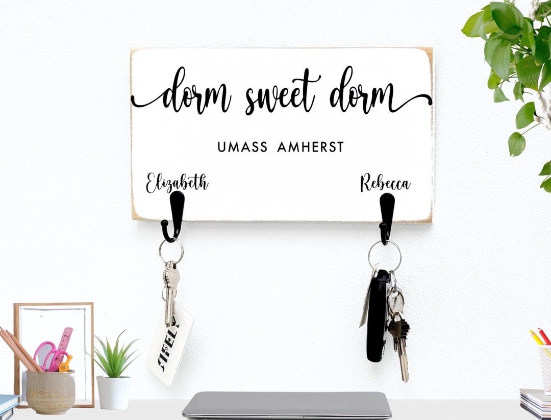 Personalized Dorm Sweet Dorm Key Holder for Wall, Dorm Decor for ...