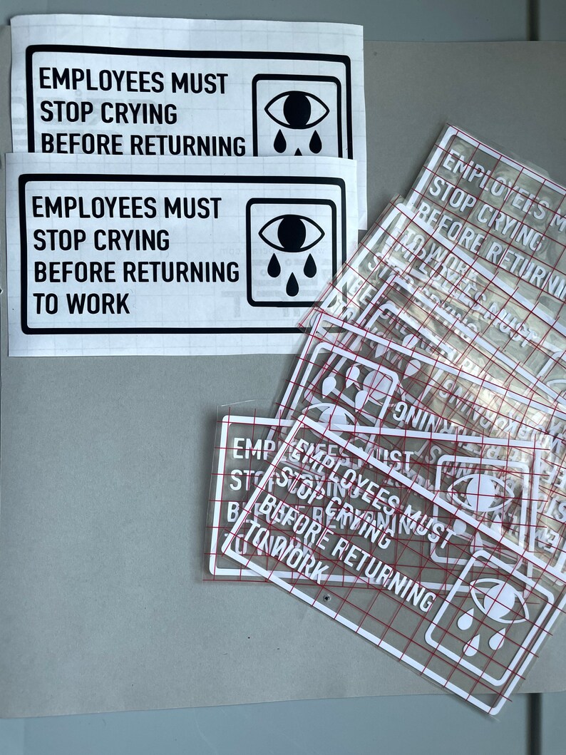 Employees Must Stop Crying Vinyl Decal Wash Your Hands - Etsy