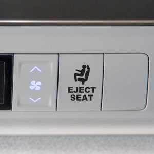 Eject Seat Decal for Blank Car Button Sticker, Car Accessories for ...