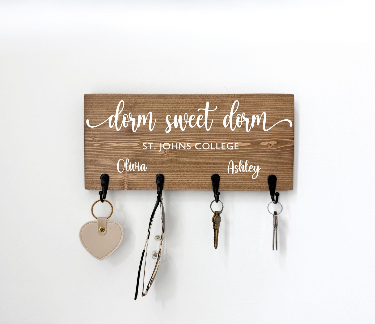 Personalized Dorm Sweet Dorm Key Holder for Wall, Dorm Decor for ...