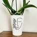 Womens Face Flower Pot Vinyl Decal, Minimalist Line Art, Boho Stickers ...