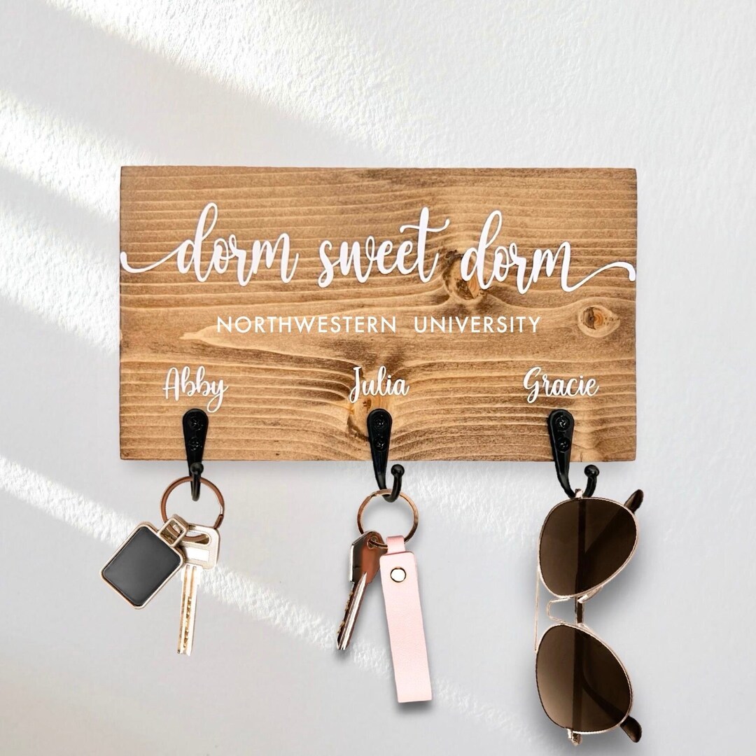 Personalized Dorm Sweet Dorm Key Holder for Wall, Dorm Decor for ...