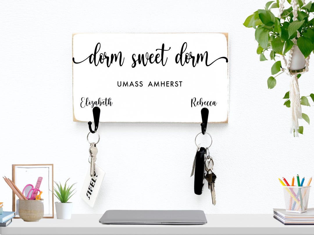 Personalized Dorm Sweet Dorm Key Holder for Wall, Dorm Decor for ...
