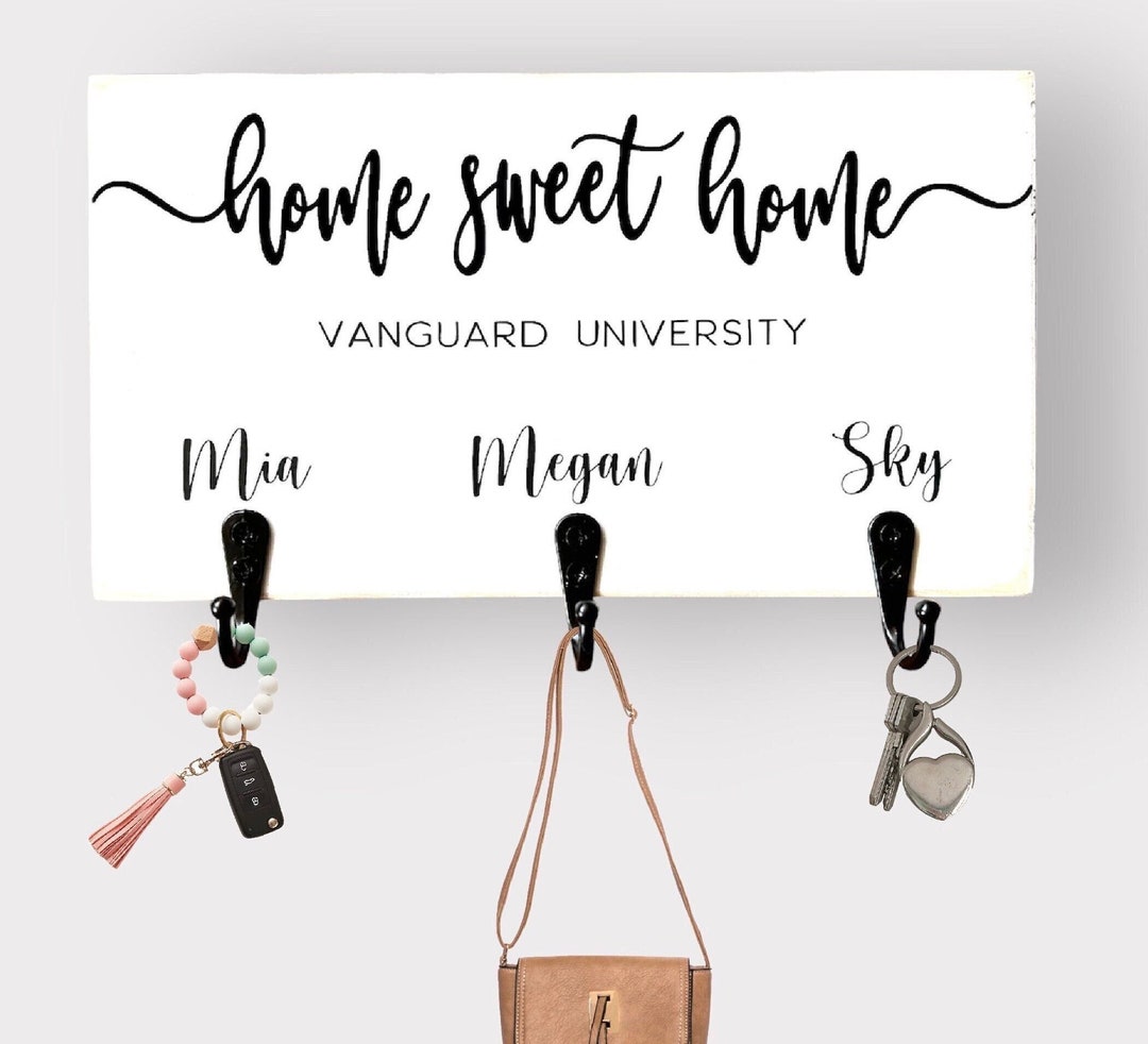Home Sweet Home Key Holder, Dorm Decor for College Girls, Dorm Welcome ...