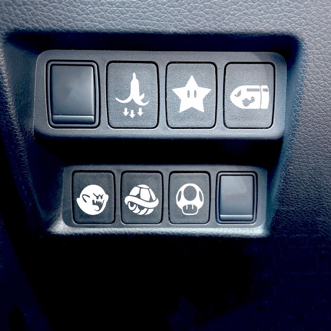 Funny Car Stickers for Blank Buttons 6 Decals, Car Accessories for Men ...