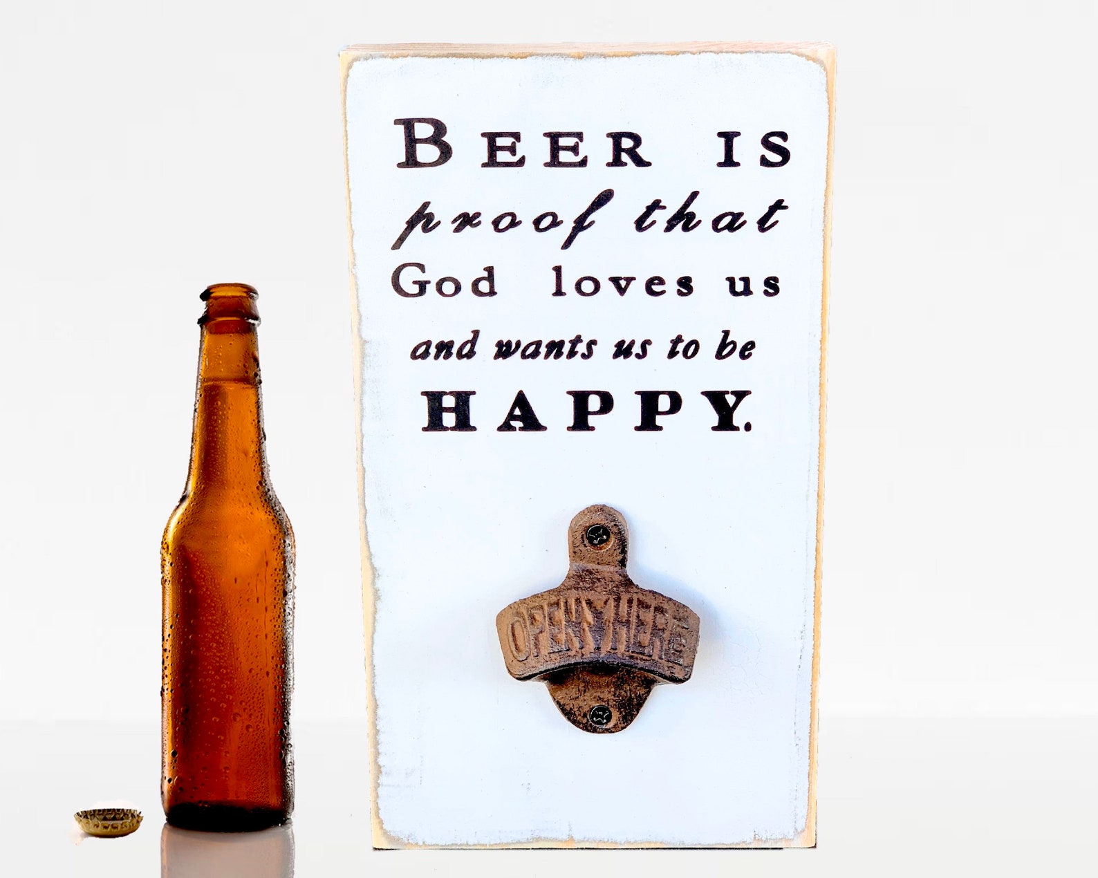 Ben Franklin Quote Beer Is Proof God Loves Us Bottle | Etsy