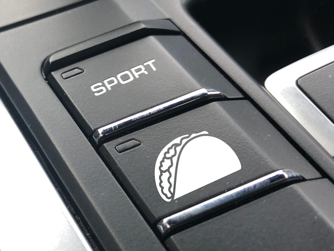 Taco Button Decal for Car, Blank Button, Vinyl Decal, Car Stickers ...