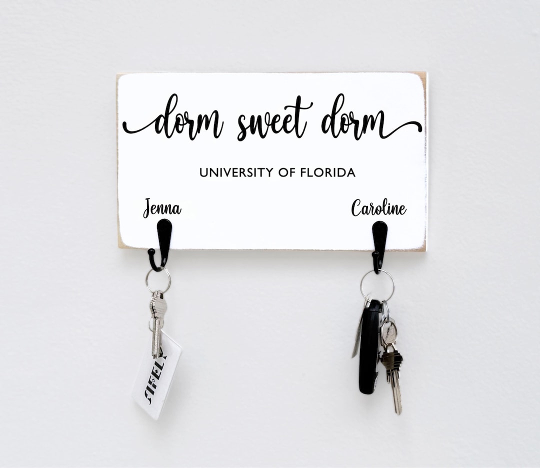 Personalized Dorm Sweet Dorm Key Holder for Wall, Dorm Decor for ...