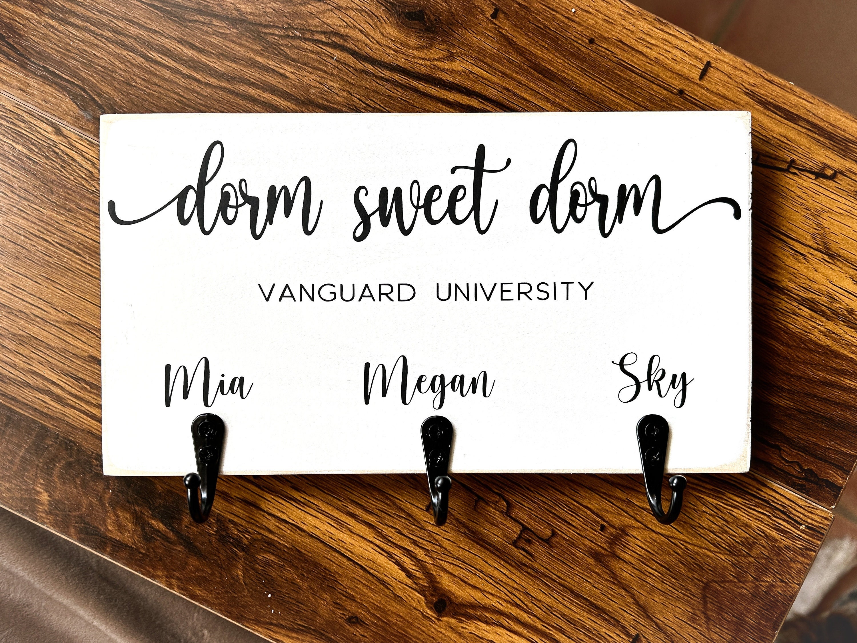 Personalized Dorm Sweet Dorm Key Holder for Wall, Dorm Decor for ...