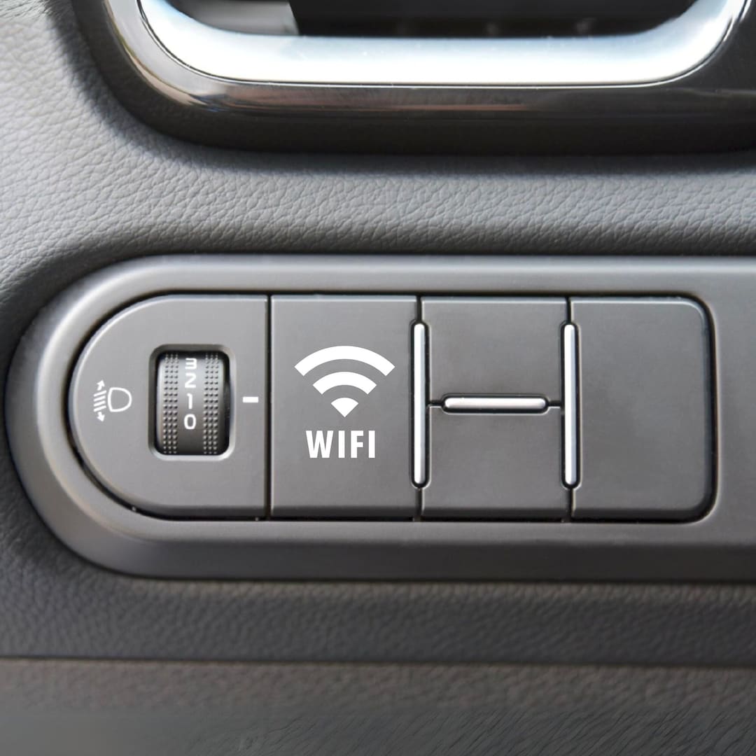 Wifi Blank Car Button Decal, Fake Button Sticker for Trucks, Car Guy ...