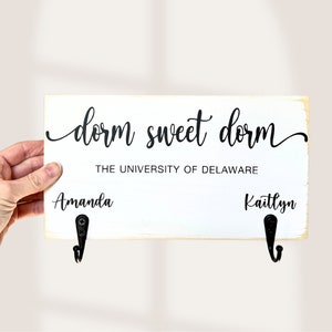 Personalized Dorm Sweet Dorm Key Holder for Wall, Dorm Decor for ...