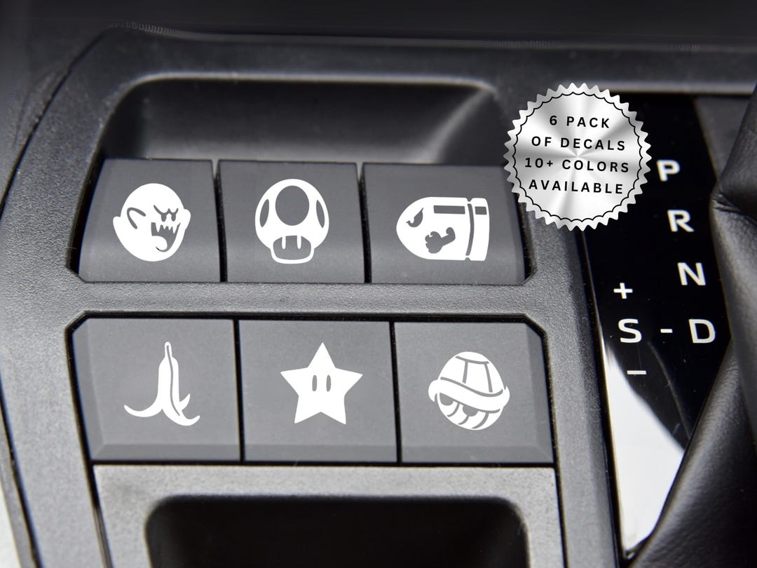 Funny Blank Button Decals for Car 6PACK, Car Button Decals, Stocking ...