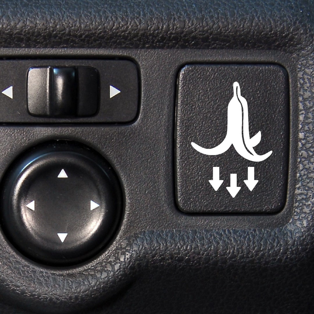 Banana Peel 2 PACK Blank Button Decals for Car Dash Button - Etsy