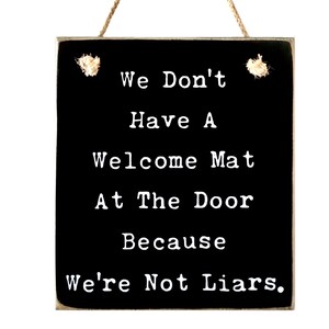 Anti Welcome Sign for Front Door, New Apartment Gift for Couple, Funny ...