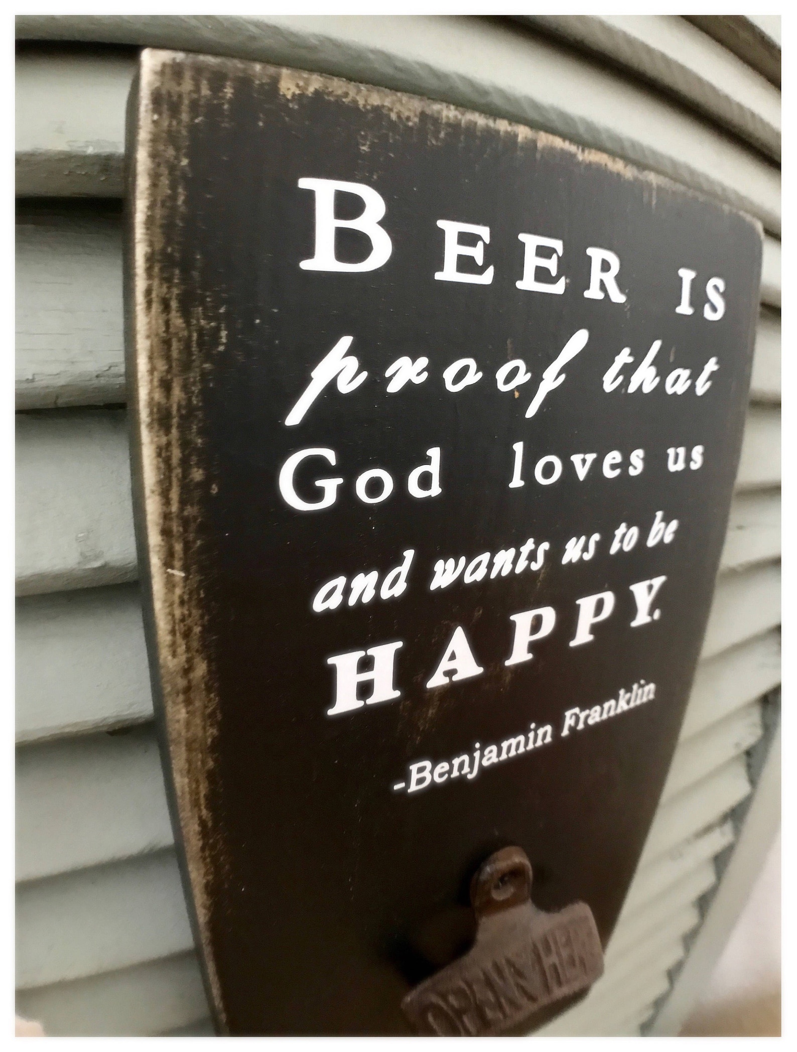 Ben Franklin Quote Beer Is Proof God Loves Us Bottle | Etsy