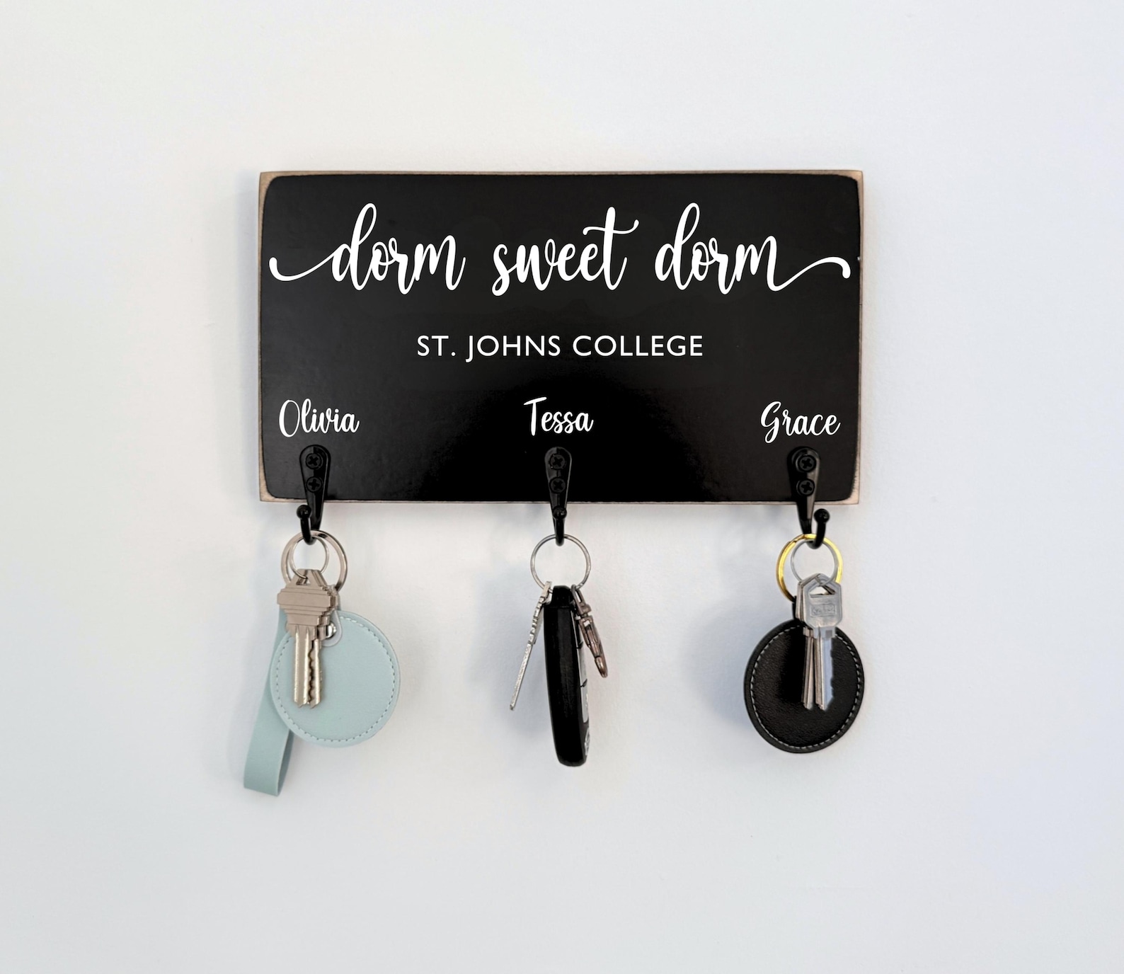 Personalized Dorm Sweet Dorm Key Holder for Wall, Dorm Decor for ...